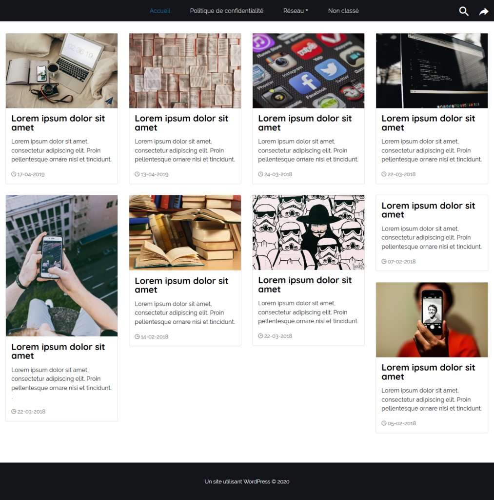 Thème de base pour WordPress – OHMYBOX
